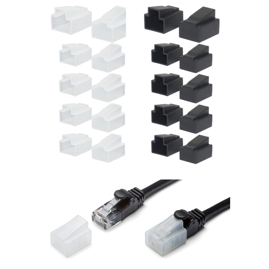 10pcs RJ45 Dust Covers | CAT5e/CAT6/CAT6a 8P8C Plug Protective Cap for ...