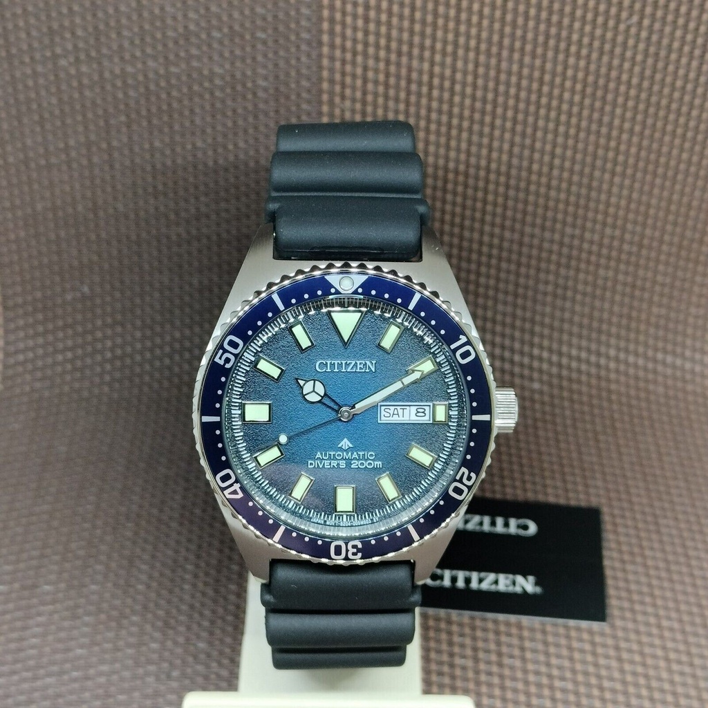 Citizen Promaster Marine NY0129-07L Blue Analog Rubber Automatic Men's ...