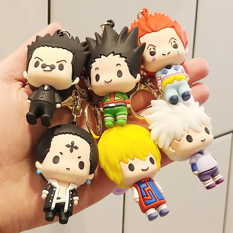 New HUNTER×HUNTER Anime Gon Killua Hisoka Kurapika Doll Keychain ...