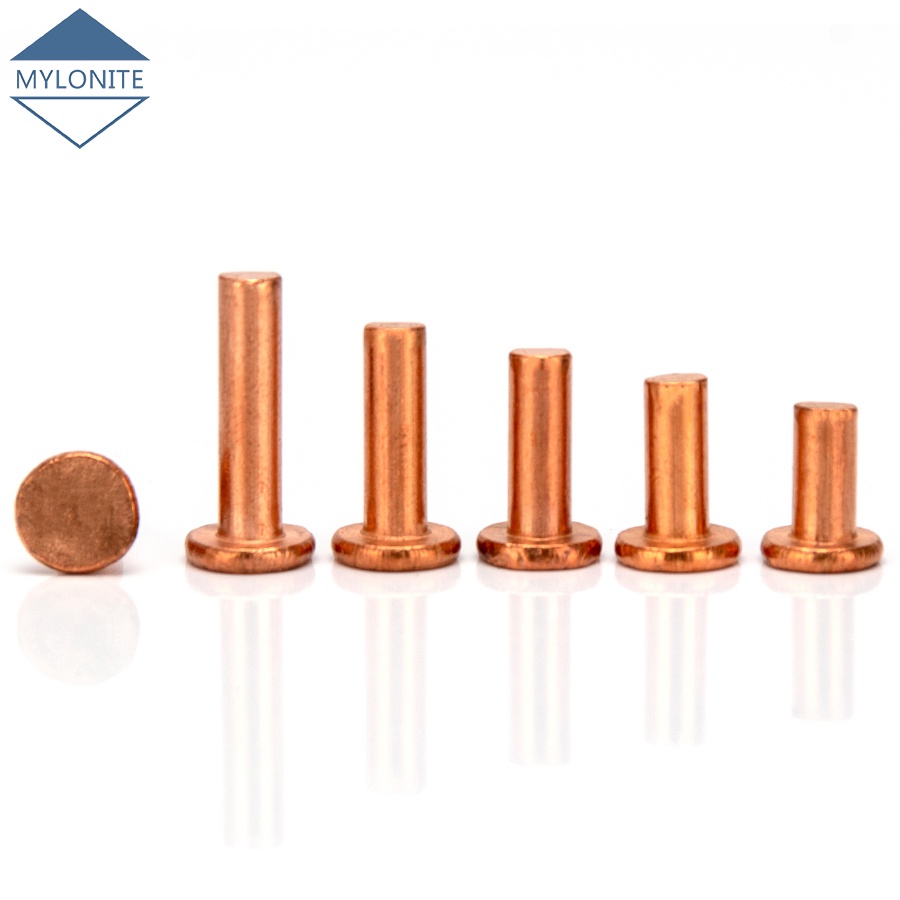 M4 M5 M6 M8 Brass Flat Head Rivet Copper Solid Rivets Fasteners Bolt ...