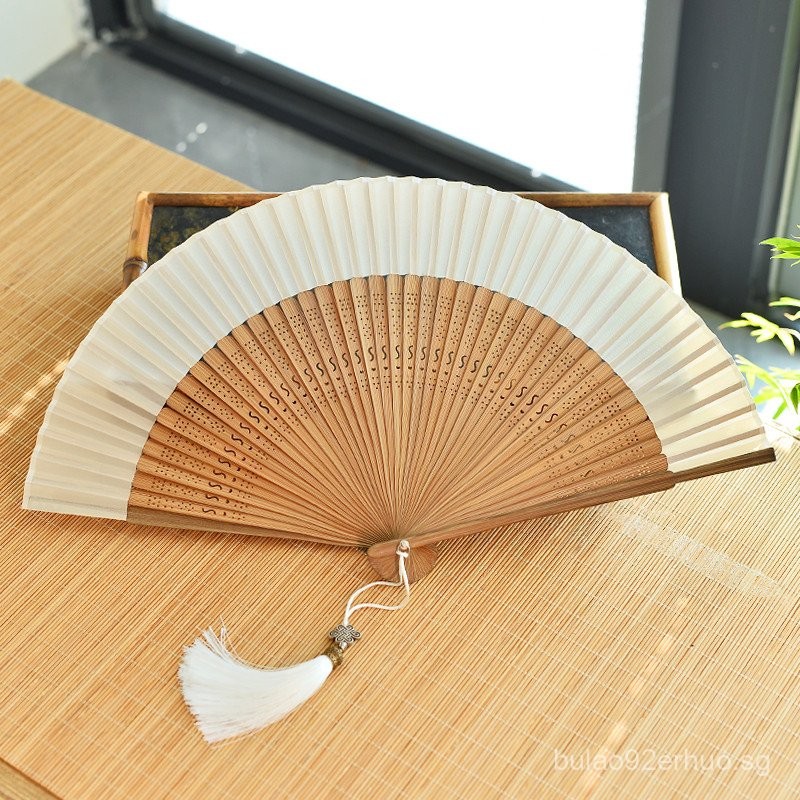 Cloth Fan Retro Chinese Style Cheongsam Hanfu Ancient Silk Handmade ...