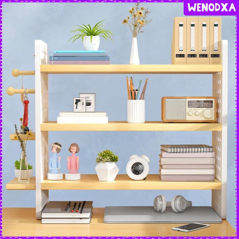 [Wenodxa] Desk Organizer Office Storage Rack 3 Layer Wood Desktop ...