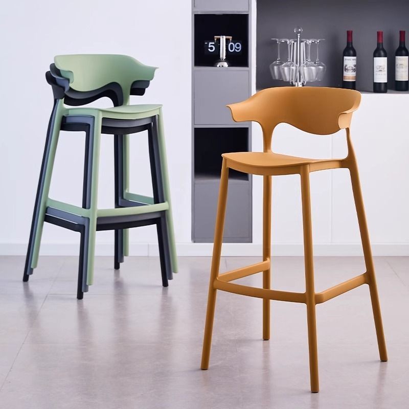 Bar chairs, bar chairs, high stools, household stackable dining chairs ...