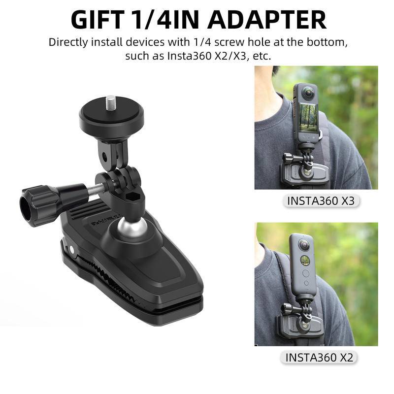 360 ° Magnetic Mount Base Backpack Clip Bracket For DJI OSMO NANO/360 ...