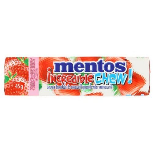 Mentos Incredible Chew Strawberry Flavour 45g | Shopee Singapore