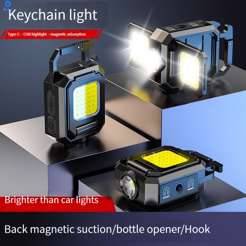 Mini Flashlight Dual Light Source Keychain Light Outdoor Camping Lamp ...