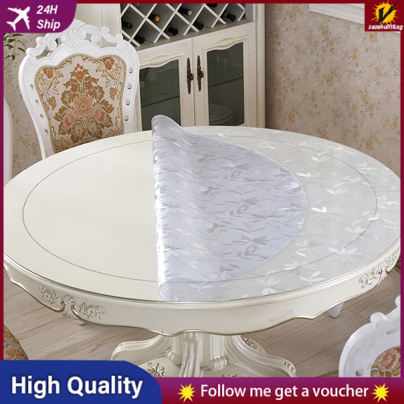 [48h Shipping]pvc round table cloth waterproof oil-proof washless soft ...