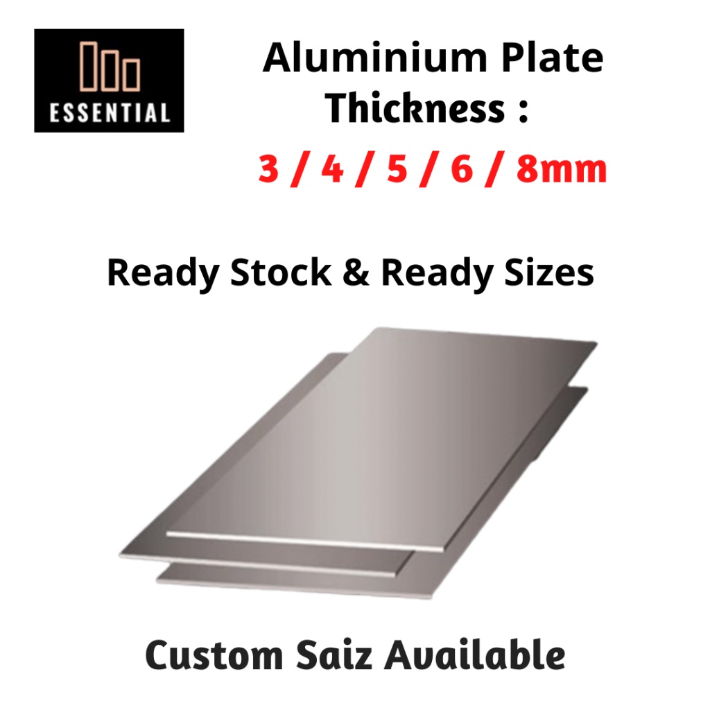 3mm / 4mm / 5mm / 6mm / 8mm Aluminium Plate Customize size & panjang ...