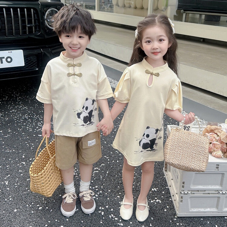 CNY Boys Girls Tang Costume Chinese Style Hanfu Set Children Vintage ...