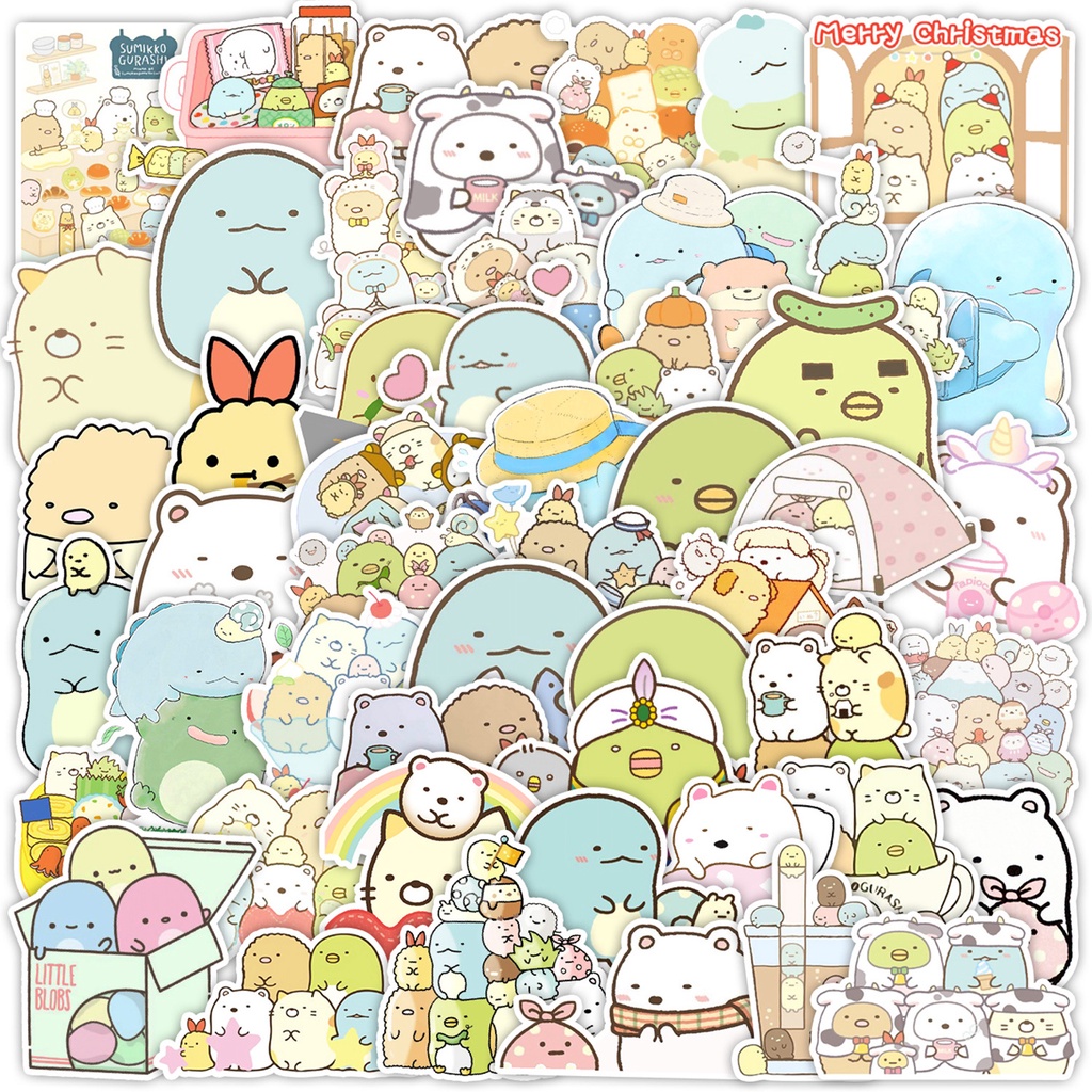 50pcs/cute Corner Creature Stickers Corner Cute Pet Image Waterproof ...