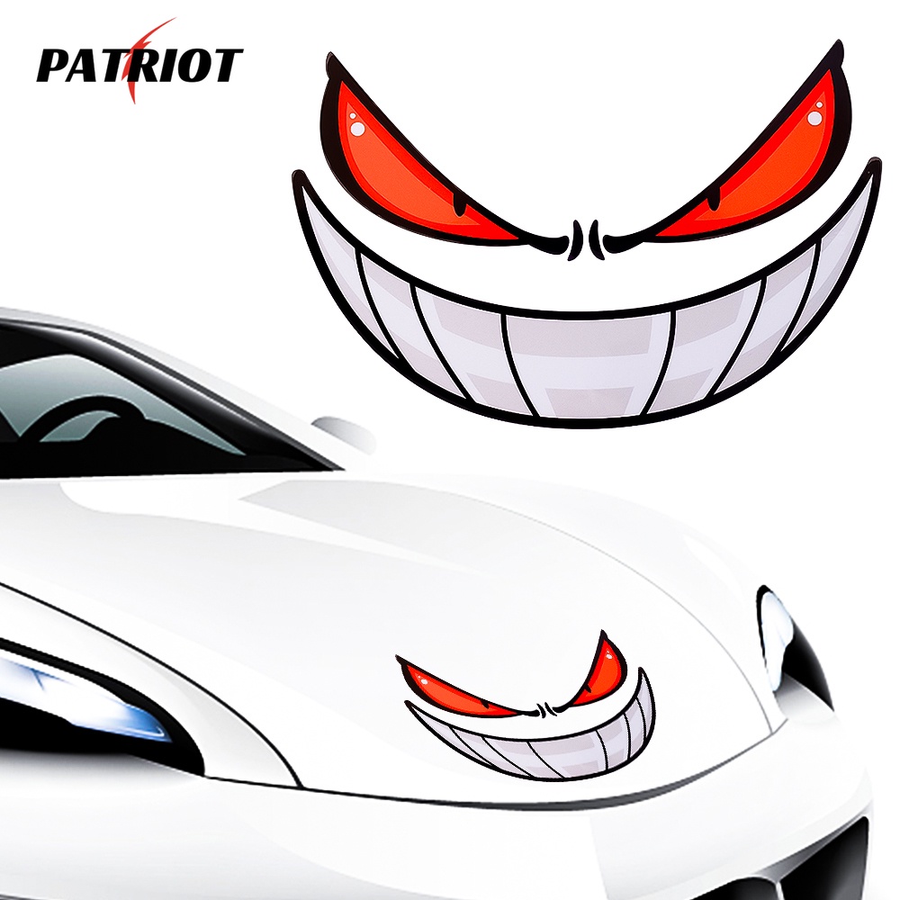 Personalized Motorcycle Reflective Sticker / Cartoon Cute Red Eyes ...