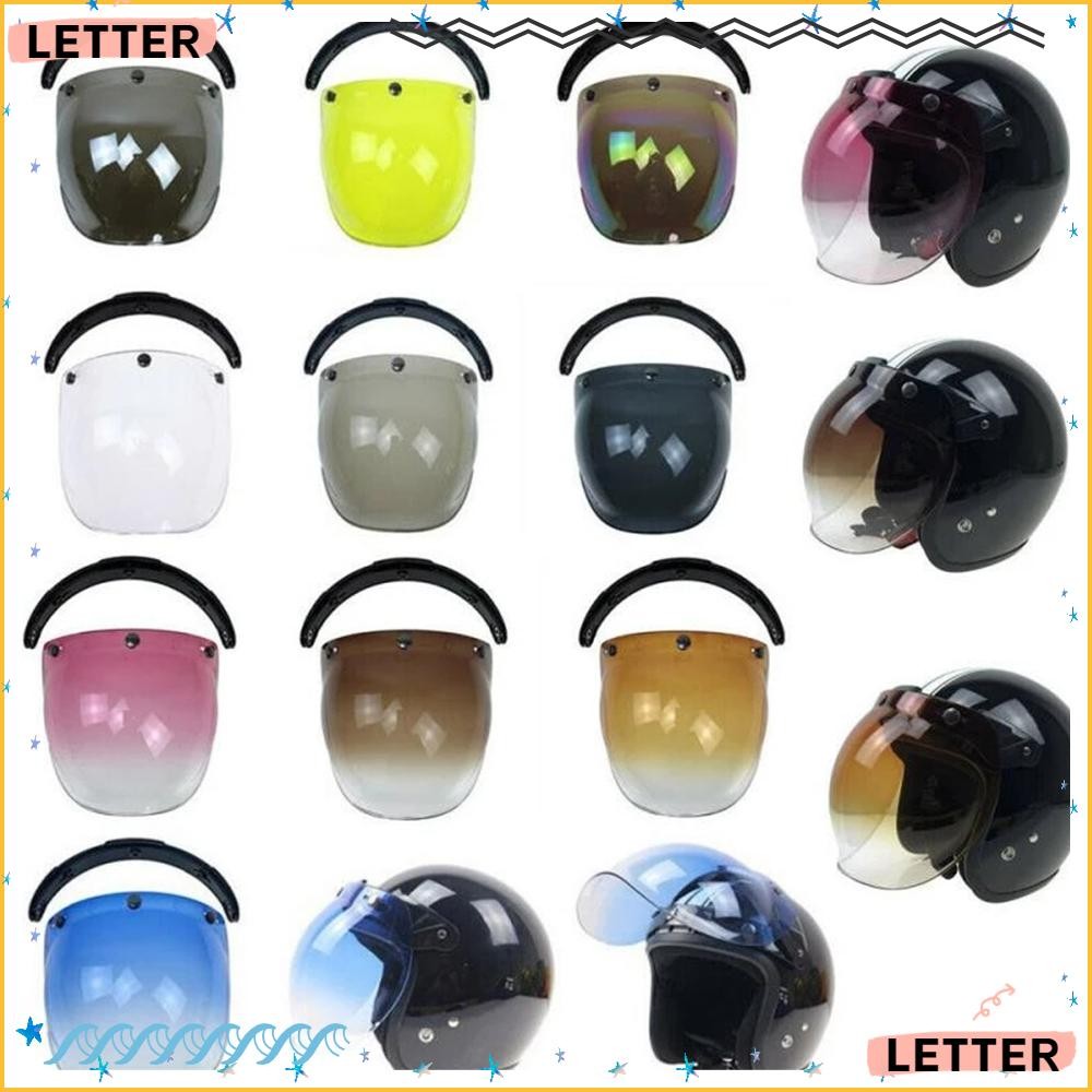 LETTER1 Motorcycle Helmet Bubble Visor Hot Bubble Helmet Visor Multicolor Flip Up | Shopee Singapore