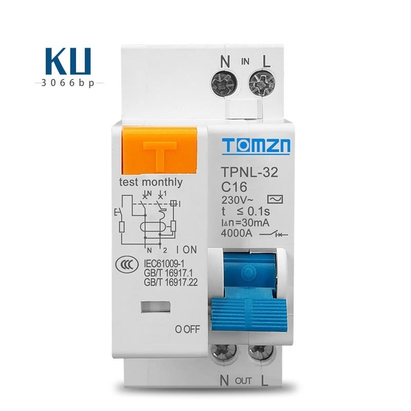 TPNL DPNL 230V 1P+N Residual Current Circuit Breaker with over and ...
