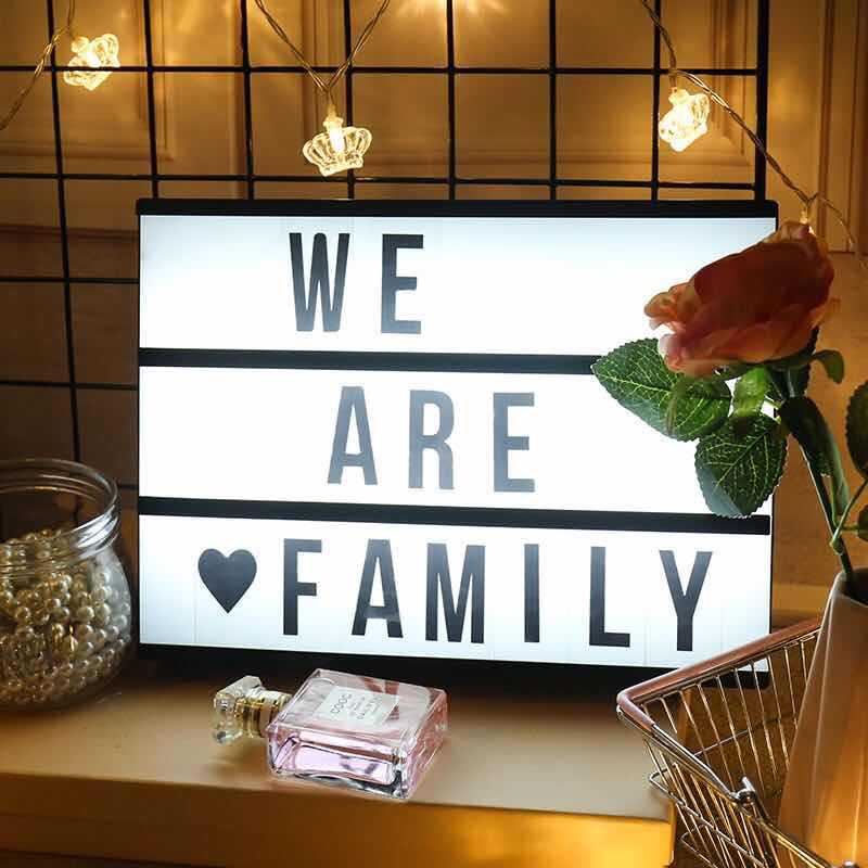 LED Letter Light Box A5/A6 Paper Size Light UP Message Night Light With ...