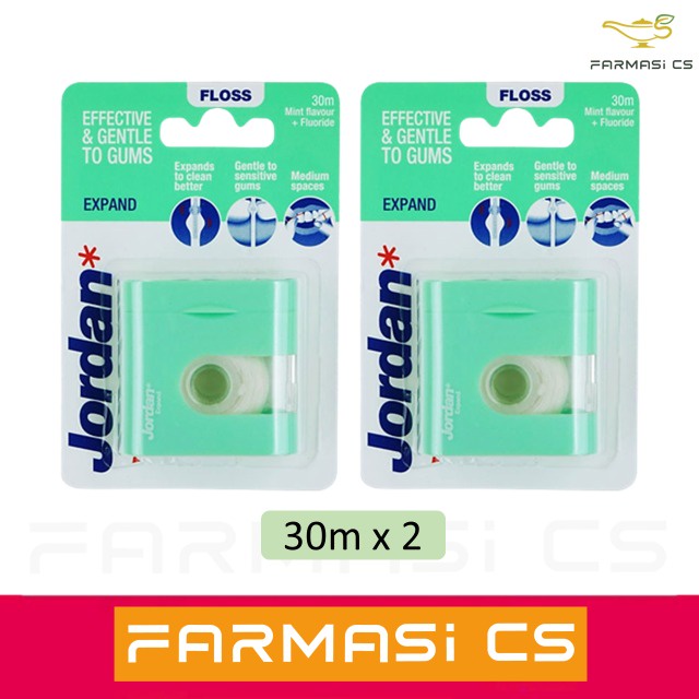 Jordan Expand Dental Floss 30m x 2 [gentle to gum & effective clean ...
