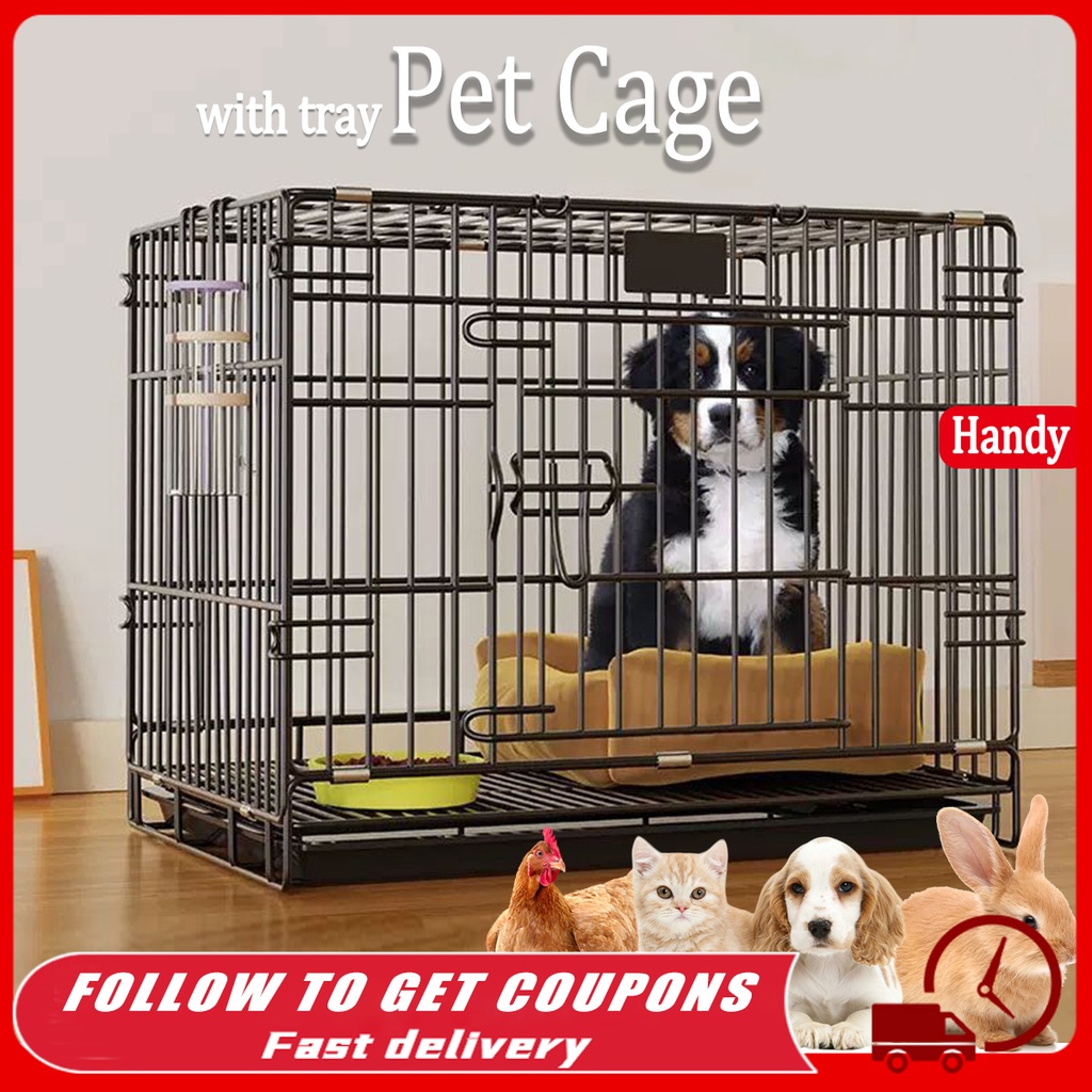 2 Feet Pet Cage Cat Cage Cat Tent Foldable Portable Washable 60x34x50CM ...