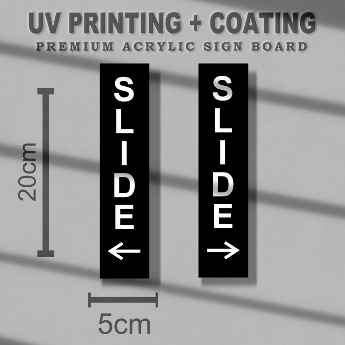 Signboard Acrylic Slide Door Right Left - Acrylic Sign Board SAUV39 ...
