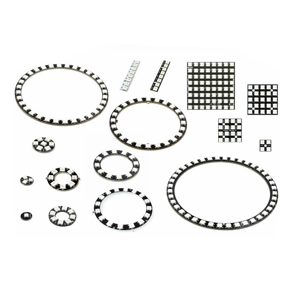 WS2812 module 8 Bit/12 Bit/16 Bit/64 Bit 5050 RGB LED full-color build ...