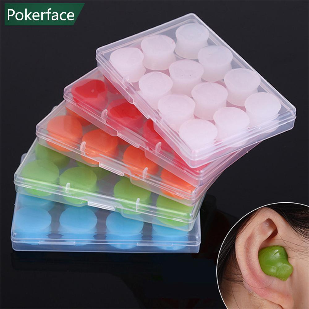 POKERFACE 12PCS Silicone Ear Plugs Noise Reduction Sound Insulation ...
