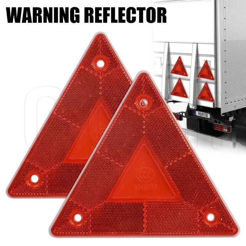 Triangle Warning Reflector Sign Alerts / Motorcycle Adhesive Rectangle ...