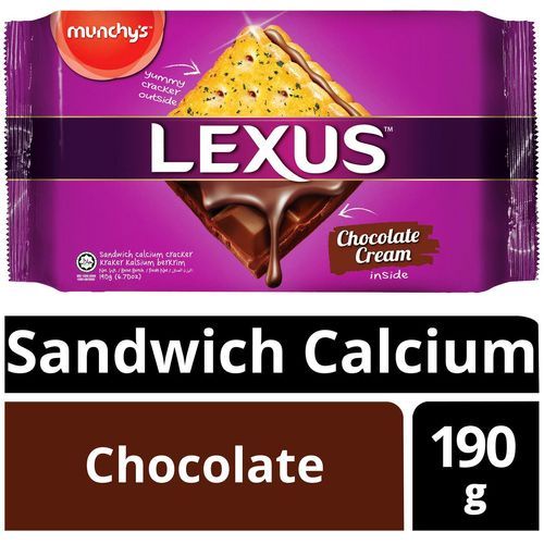 Munchy's Lexus Sandwich Calcium Crackers Chocolate 190g | Shopee Singapore