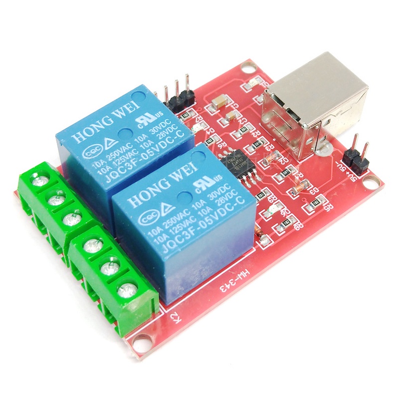 2 Channel 5V USB Relay Module Programmable Computer Control For Smart ...