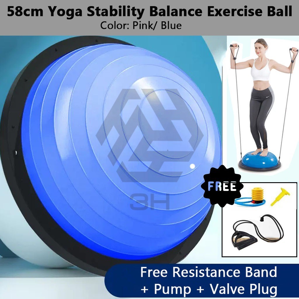 3H RED YOGA Ball BOSSU - Balance Ball Trainer for Gym Training, Balance ...