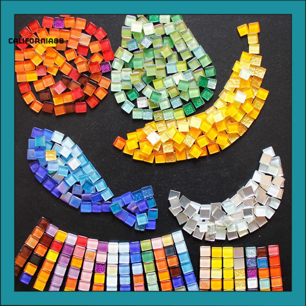 [CF] Colorful Mosaic Tiles Small Mosaic Tile 100g/bag Assorted Clear ...