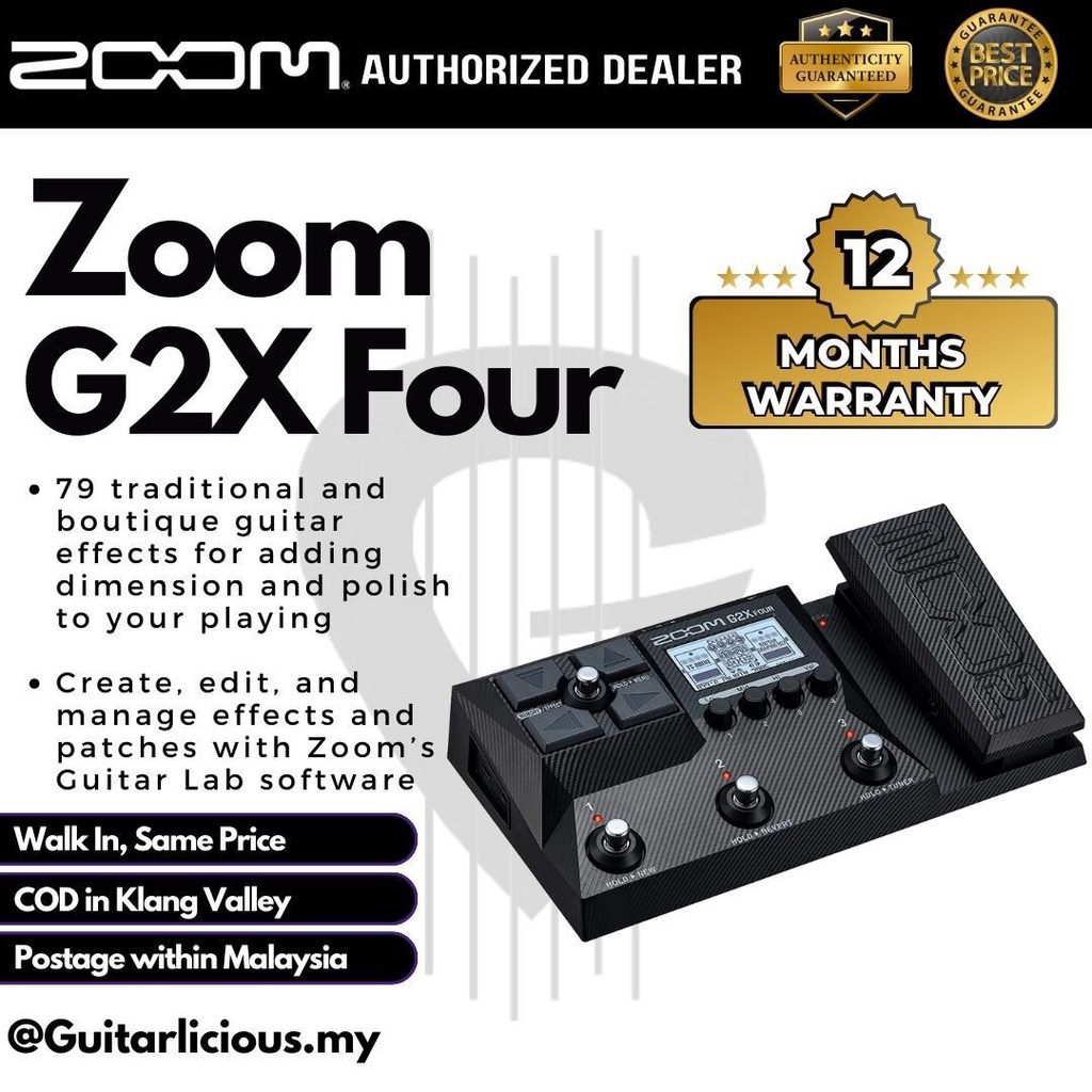 Zoom G2X Four Multi-effects Processor with Expression Pedal ( G2X-Four ...