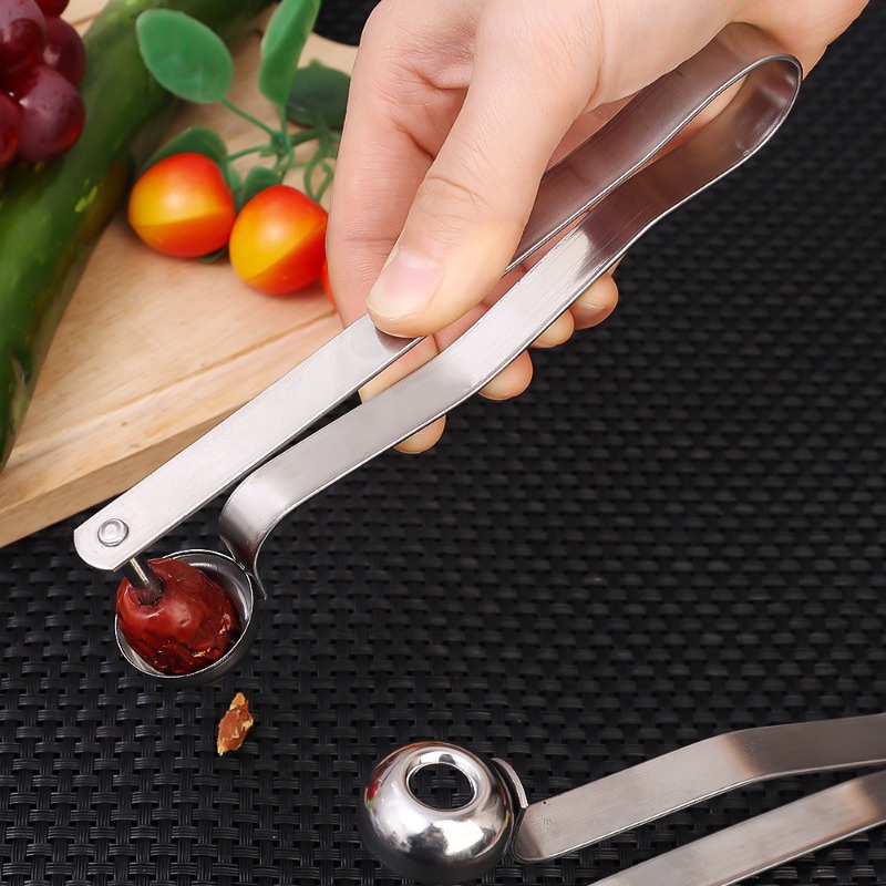 Multifunctional Cherry Core Remover - Long Handle Stainless Steel Red ...