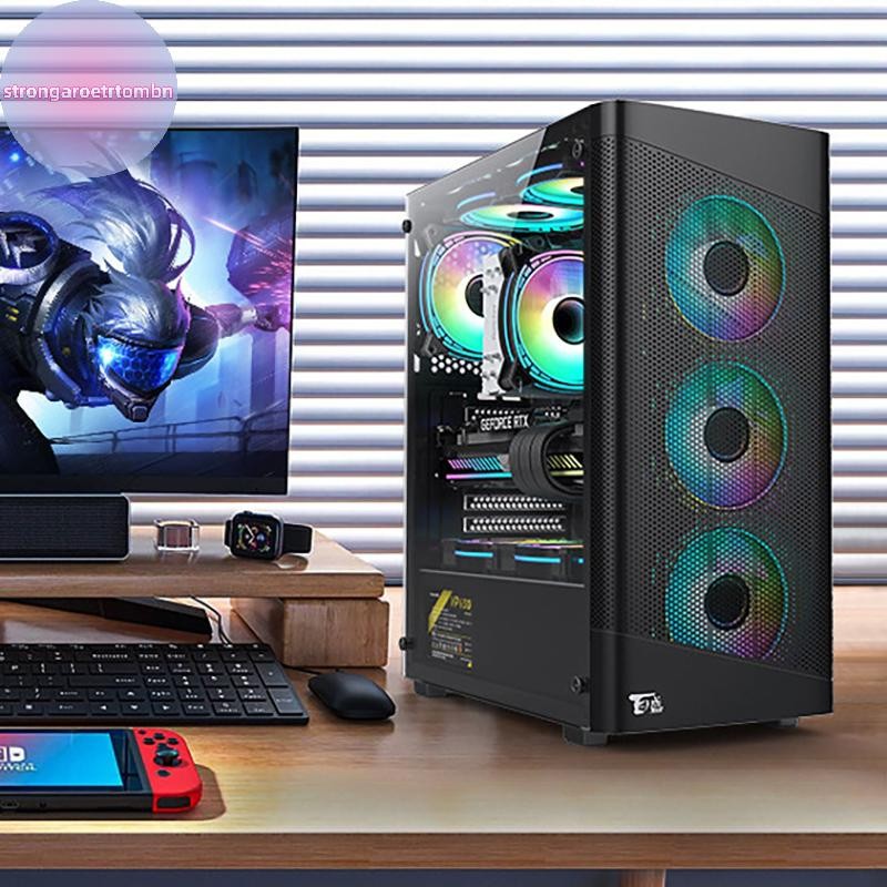 Strongaroetrtombn Transparent Computer Case Desktop PC Tower For ATX/M ...