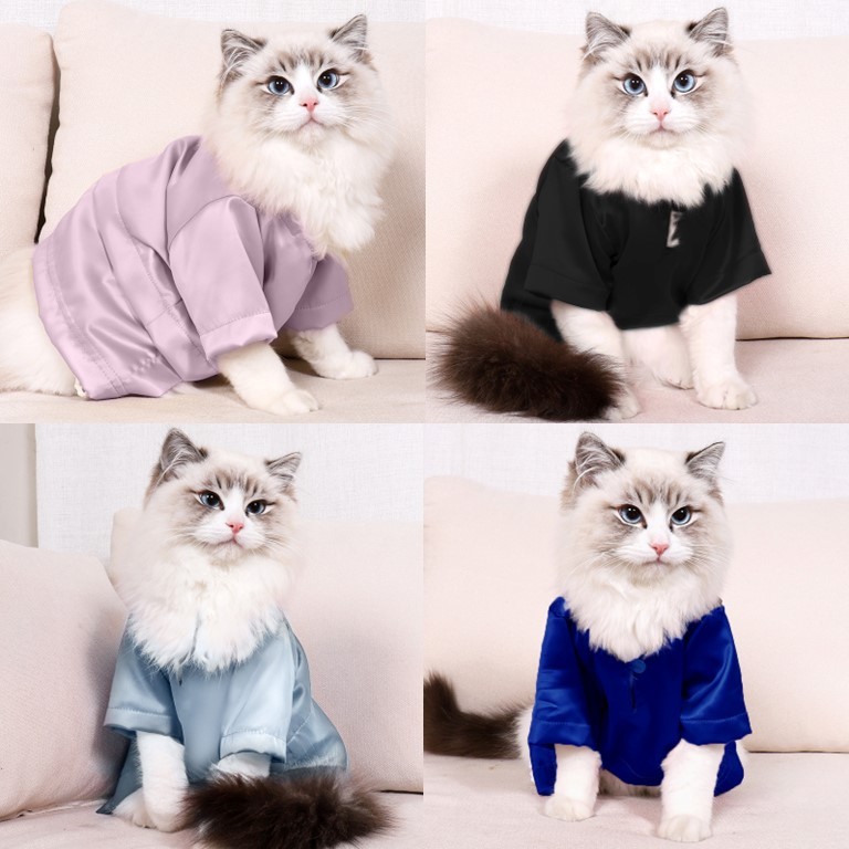 HITAM Black Blue Lilac Cat Raya Clothes - Male Female Cat Clothes ...
