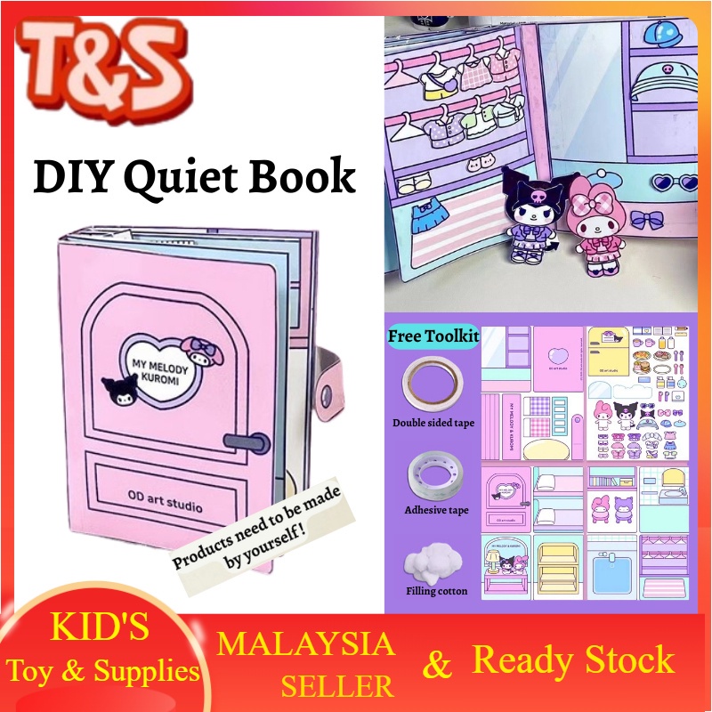 T&s DIY Kuromi Melody Quiet Book Cartoon Toy Book Cute Educational ...