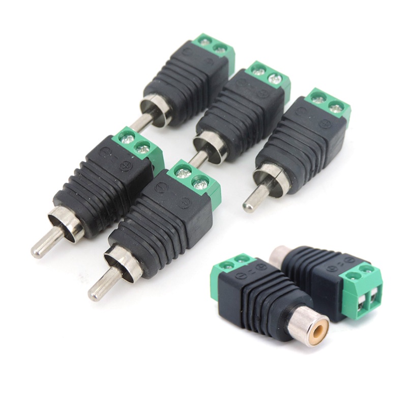 5pcs RCA male female Terminal Block CAT5 To Camera CCTV Video Balun RCA ...