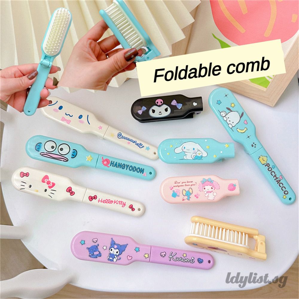ღ Kawali Sanrio Folding Comb Kuromi My Melody Massage Comb Cute Cartoon ...