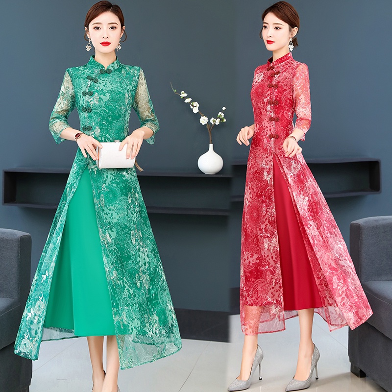Women Cheongsam Dress 新年旗袍 Chinese New Year Clothes Cny Clothes Qipao ...
