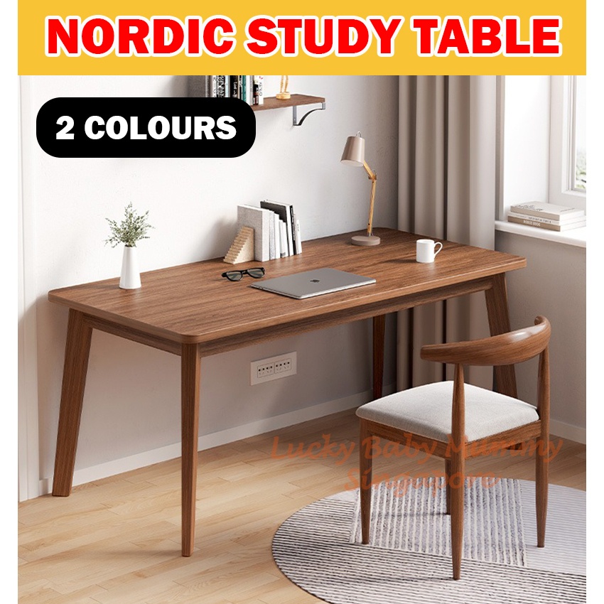 Nordic Study Table Rectangular Writing Desk Computer Desktop Table ...