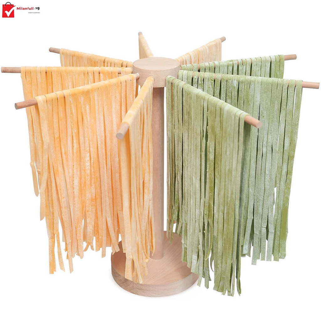 Pasta Drying Rack with 9 Bar Handles Wooden Noodle Drying Rack ...