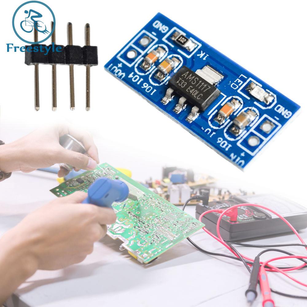 AMS1117 Power Supply Module 4 Pin Step-Down Linear Voltage Regulator ...
