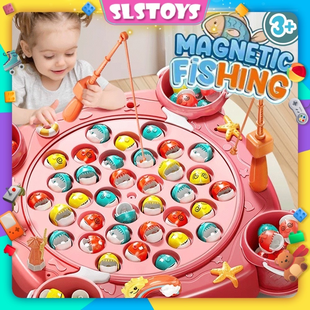 Let's Go Fishing Game Mini Family Board Game Catch Bait Fish Speed ...