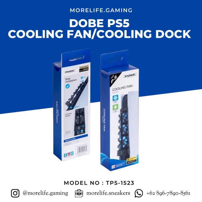 Dobe Cooling Dock Fan PS5/Fan PS5/Cooling/Heat Sink TP5-1523 | Shopee ...