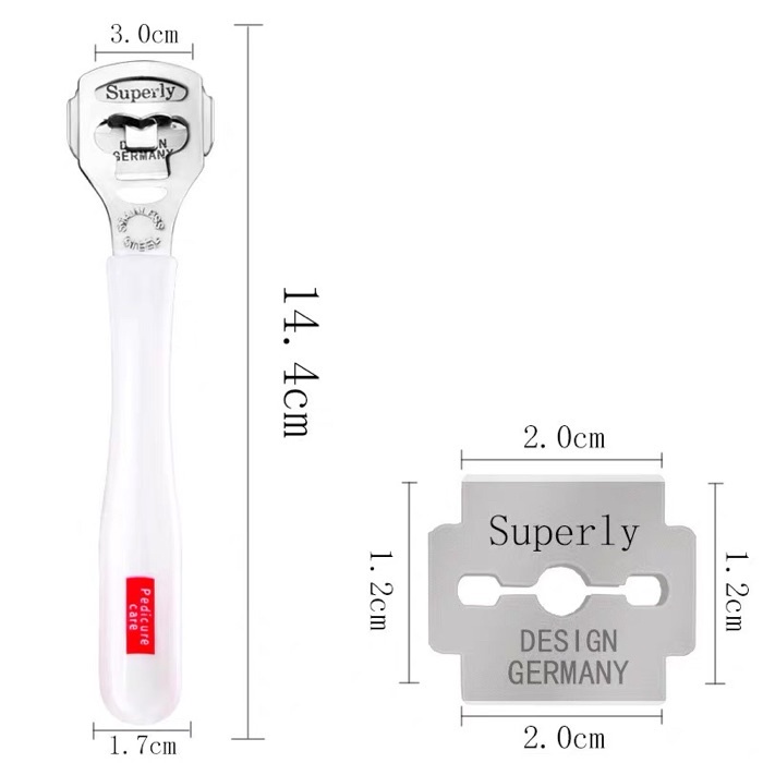 Titania Pedicure Foot File Callus Remover Shaver Razor +10Blades Feet ...