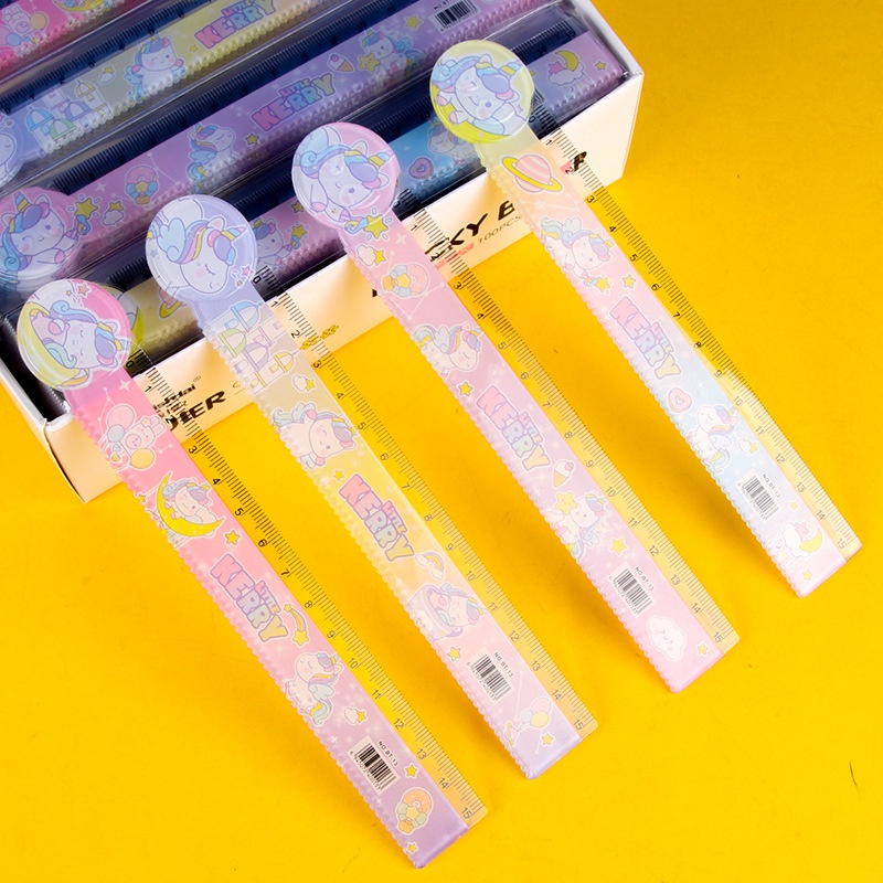 Unicorn Cartoon Ruler 15CM Student Ruler Cartoon Cute Shape Ruler with ...