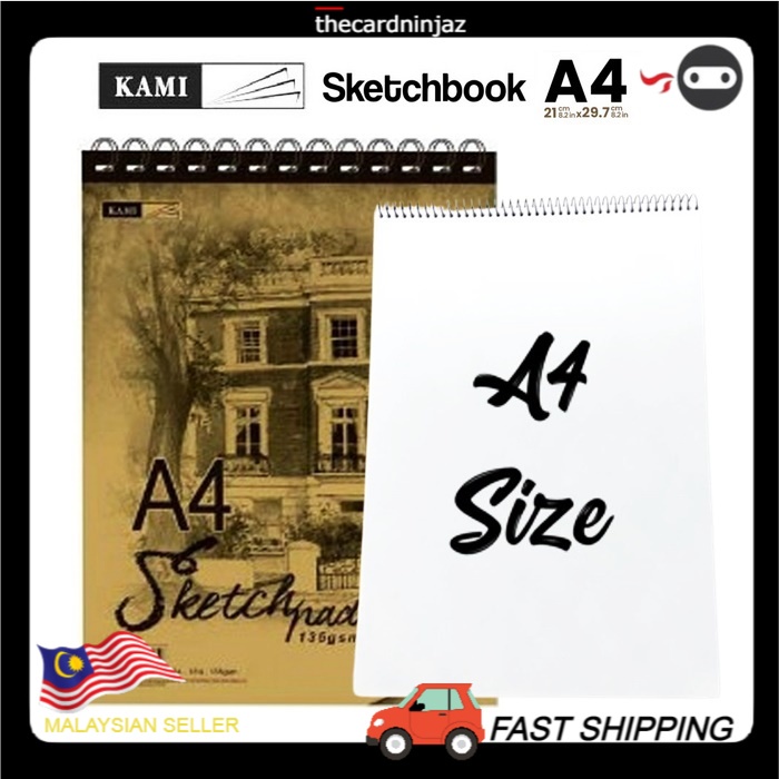 TCNGV KAMI Sketch Book A4 135gsm 18 Sheets Drawing Book | Shopee Singapore