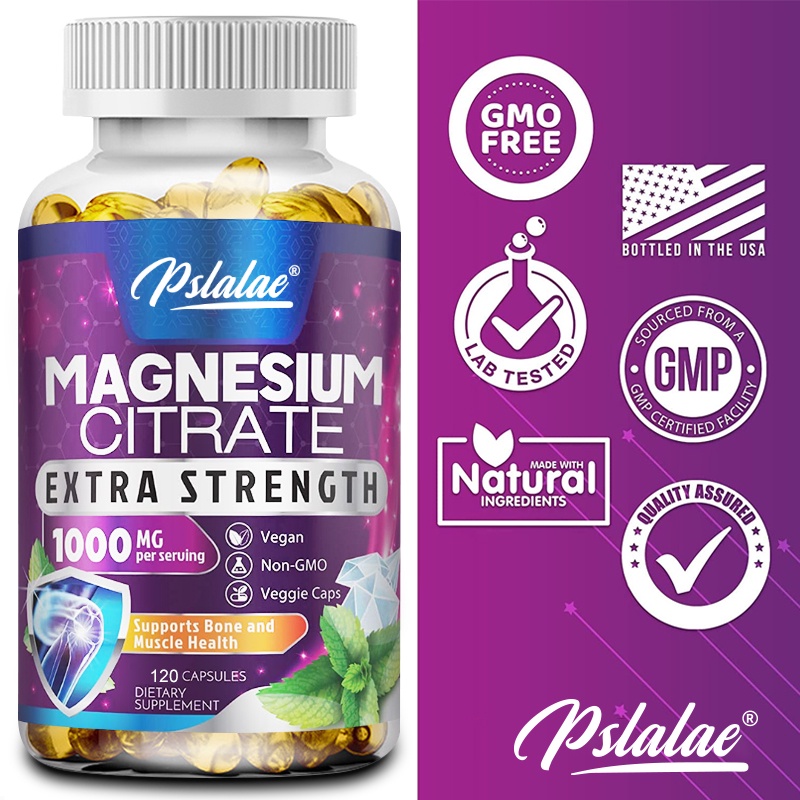Made in the USA - Magnesium Citrate Capsules - Highly absorbable citric ...