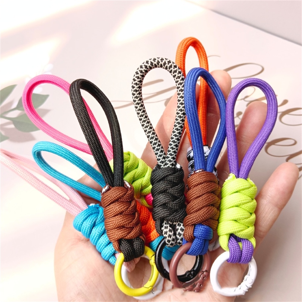 Creative Braided Lanyard Keychain For Phone Case Women Anti Lost Knot ...