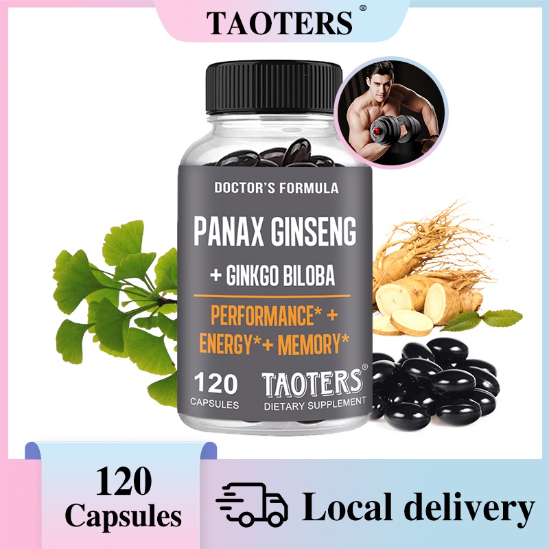 TAOTERS Authentic Korean Red Ginseng + Ginkgo Biloba, supports ...