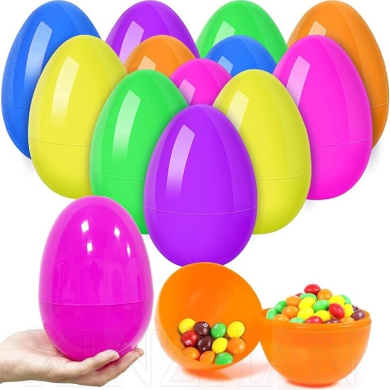 10pcs Reusable Colorful Plastic Eggs - Candies Chocolate Fillable ...