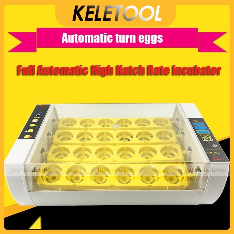Fully Egg Automatic 24 Eggs Incubator Farm with LED display digital ...