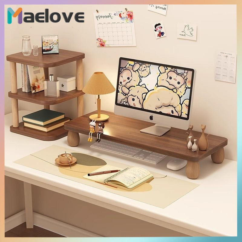 Desktop Computer Booster Monitor Stand Desktop Shelf Organiser Laptop ...